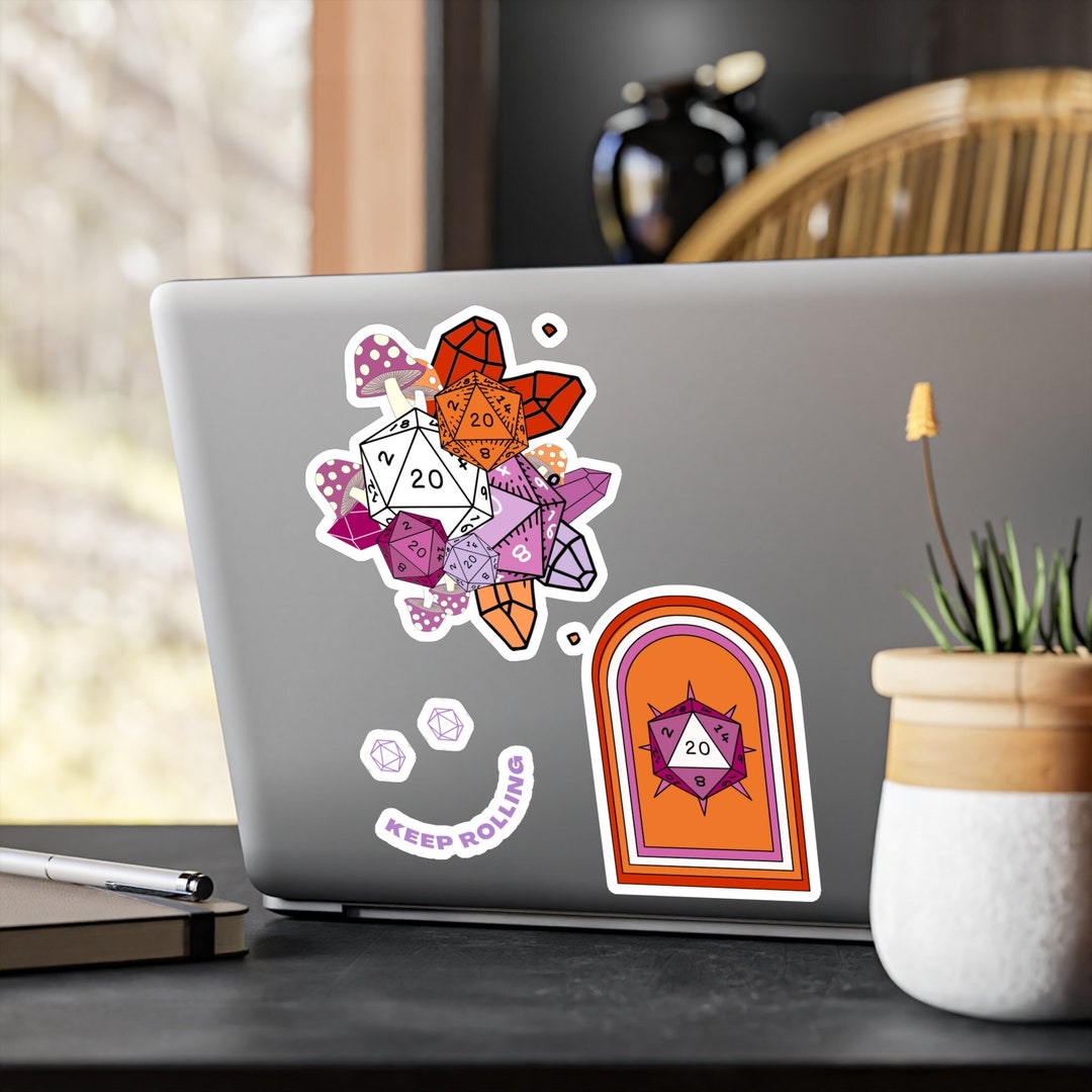 Lesbian Pride Sticers, Dnd Kiss-cut Vinyl Decals, Dnd Vinyl Sticker ...