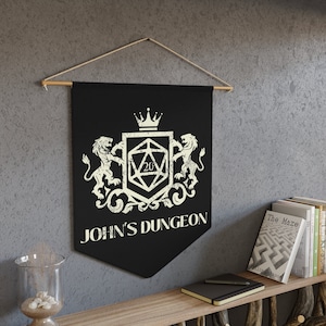 Dnd Personalized Flag, Dnd House Warming Gift, Dnd Pennant, Dnd Wall ...