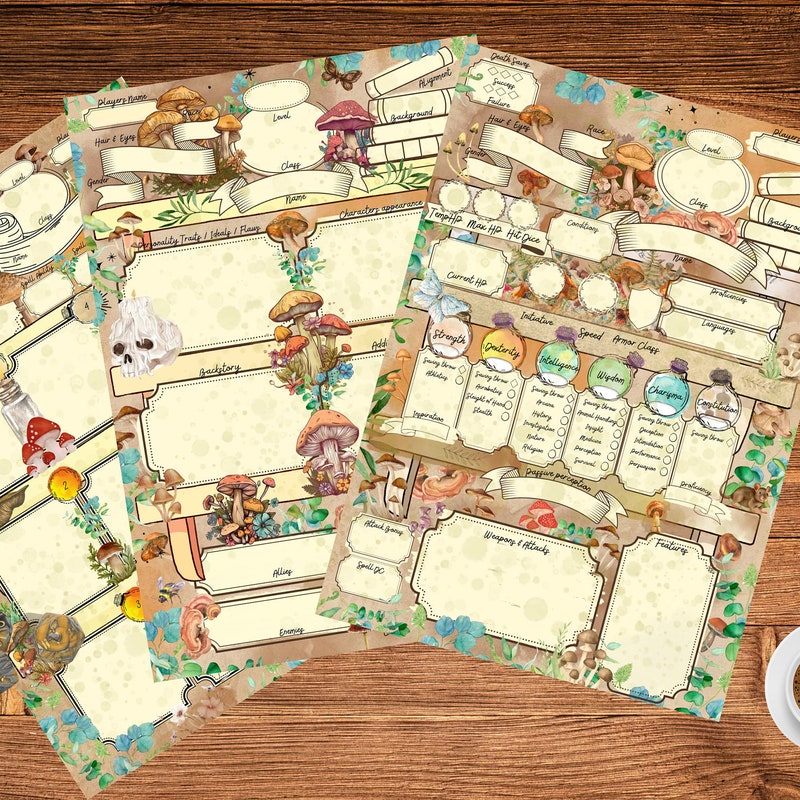 Dnd Character Sheet Fairy - Etsy