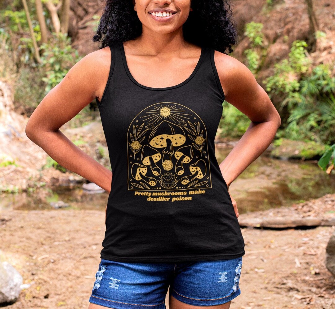 Dnd Tank Top, Woman's D20 Tank Top, D&D Mushroom Tank Top, Women's ...