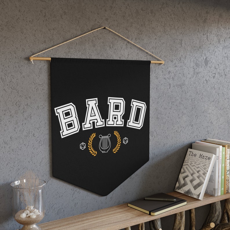 Dnd Flag, Dnd Bard Wall Decor, Dnd Bard Pennant, D&D Game Room Decor ...