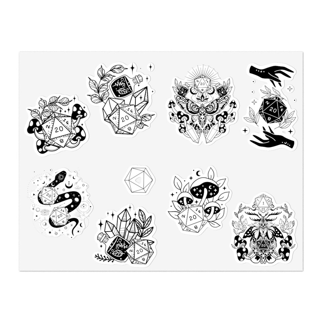 Dnd Sticker Sheet, Dnd Stickers, Dnd Sticker Bomb, TTRPG Stickers, Dnd ...