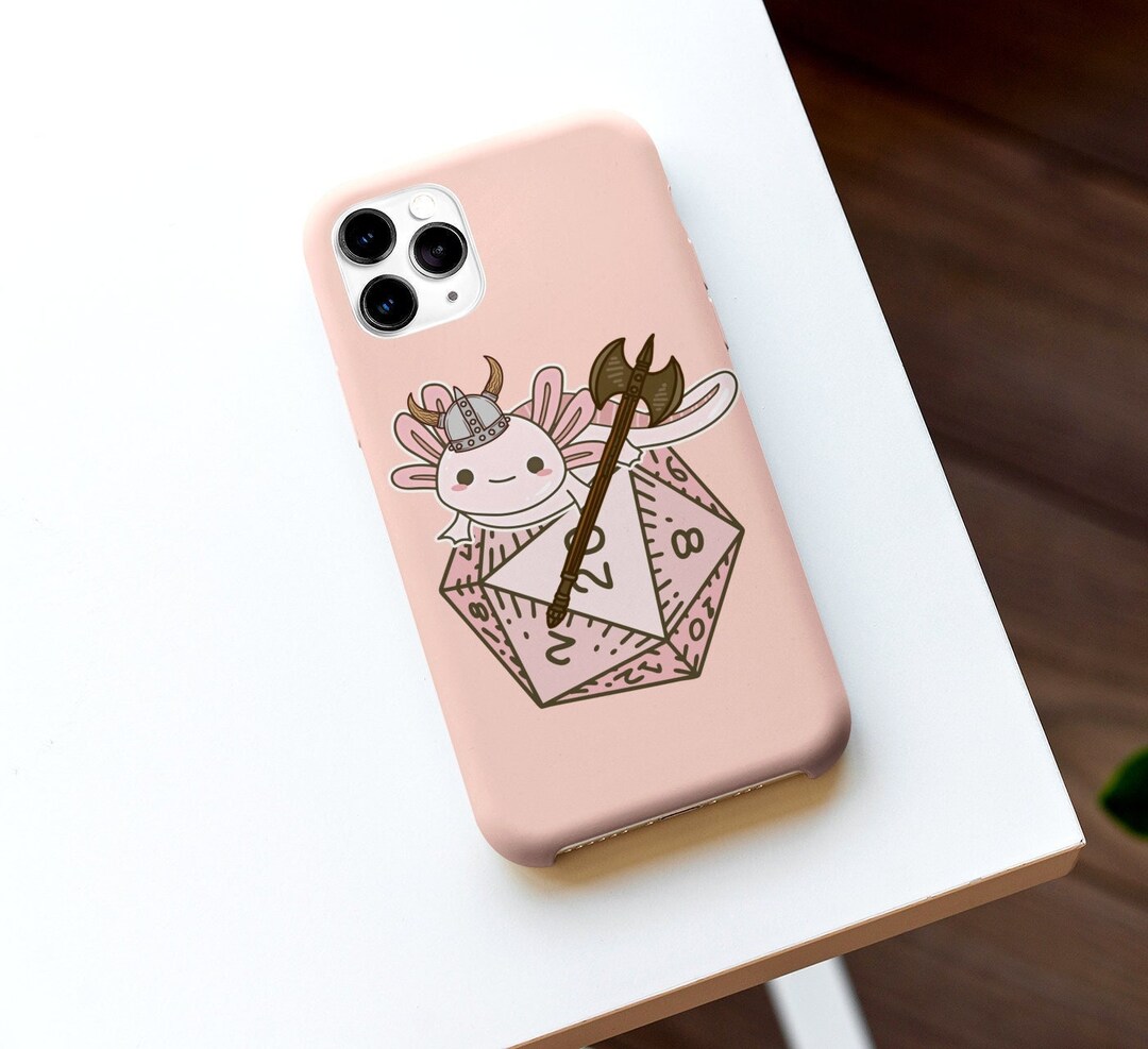 Dnd Barbarian Axolotl Phone Case, D20 Phone Case, TTRPG Phone Case, D&D ...