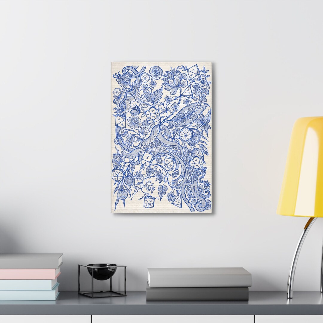 Dnd Canvas Print, Dnd Art, Dnd Wall Art, Dnd Floral Print, D&D Wall Art ...