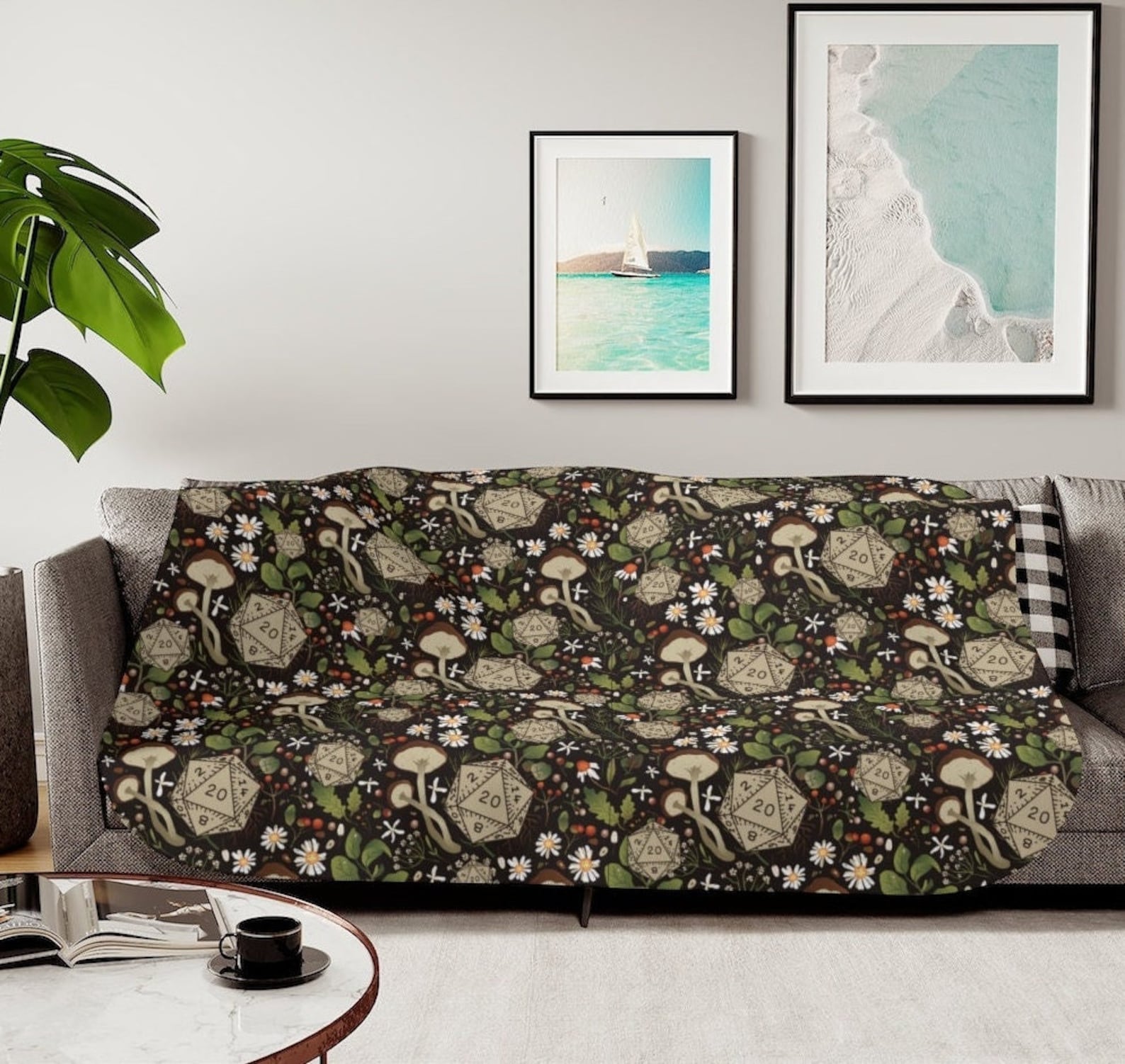 Dnd Druid Blanket Dnd Sherpa Blanket Woodland Dnd Cover D20 - Etsy