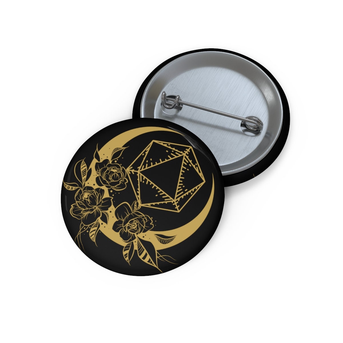 Dnd Moon Button Dnd Pin D20 Button DND Gift Dnd Merch Dnd - Etsy