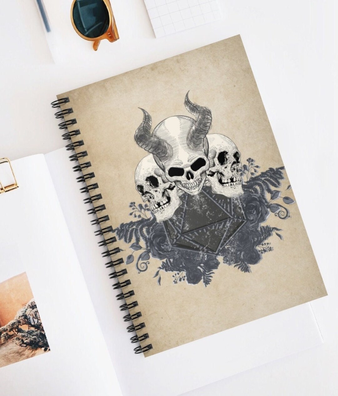 Dnd Tiefling Skull Notebook, DND Journal, D&D Journal, Dnd Character ...