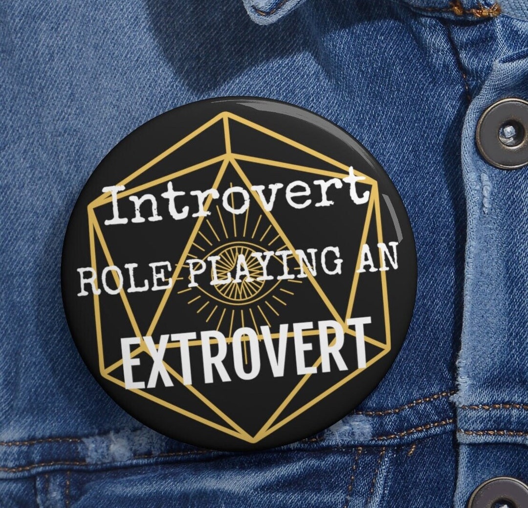 Extravert Rolplaying Dnd Badge, Dnd Pin, DM Badge, DND Gift, DM Gift ...