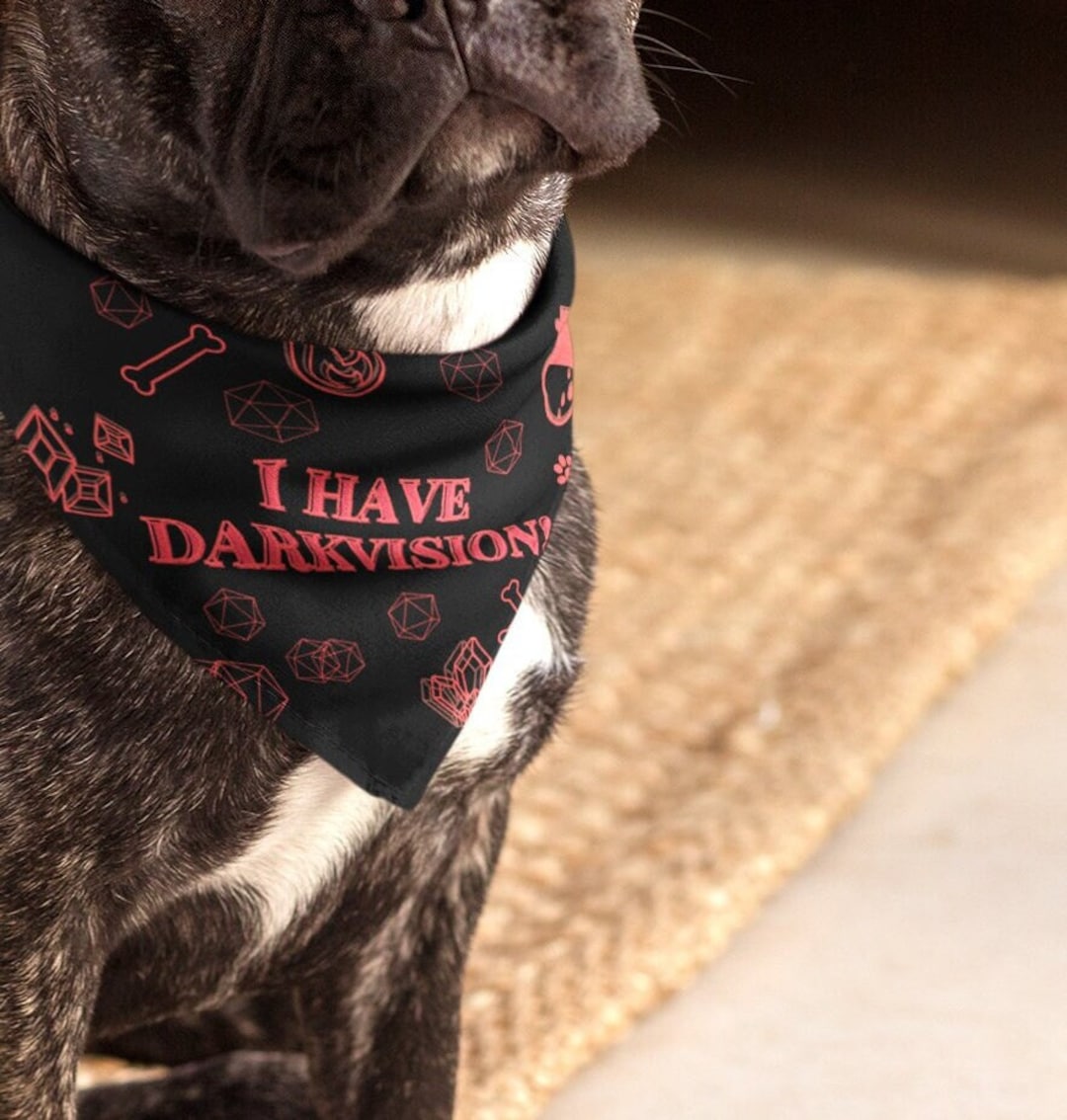 Dnd Dog Bandana, Dnd Collar, I Have Darkvision Dog Bandana, D&D Pet ...