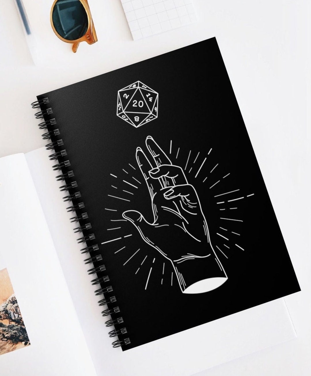 DND Journal, D20 Hand Notebook, Dnd Spiral Journal, D&D Character ...