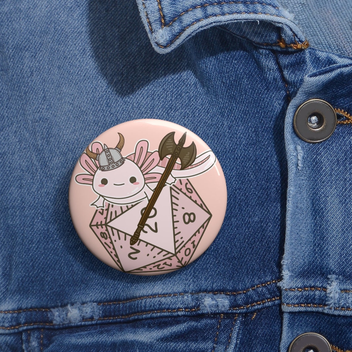 Barbarian Axolotl Dnd Badge Dnd Pin DM Badge DND Gifts DM - Etsy