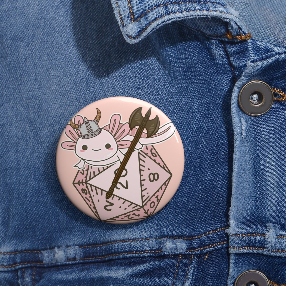 Barbarian Axolotl Dnd Badge Dnd Pin DM Badge DND Gifts DM - Etsy UK