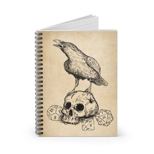 Dnd Notebook, D&D Journal, Dnd Raven and Dice Notebook, Dnd Character ...