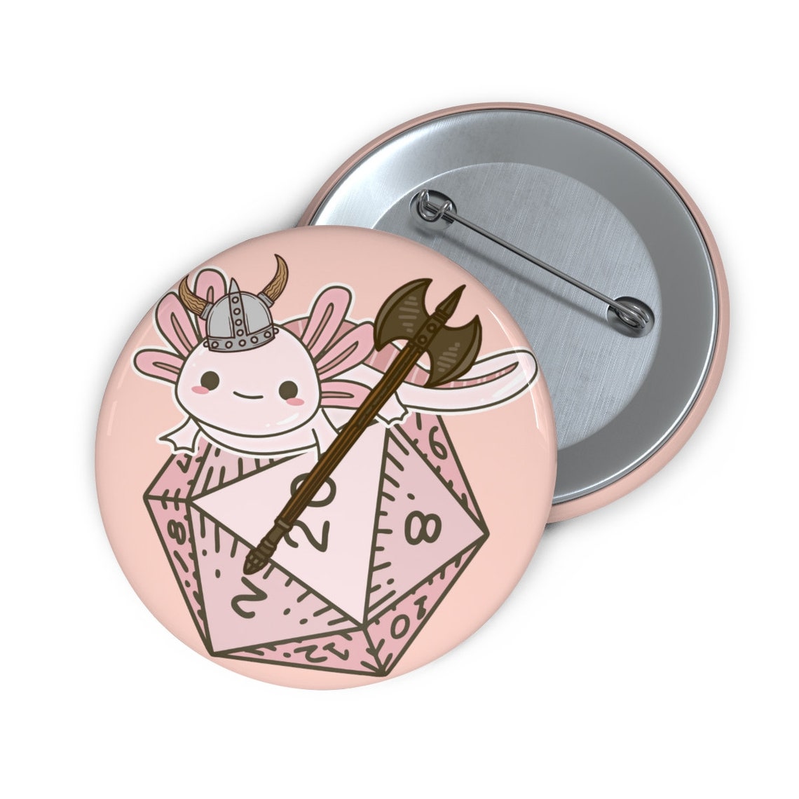 Barbarian Axolotl Dnd Badge, Dnd Pin, DM Badge, DND Gifts, DM Gifts ...