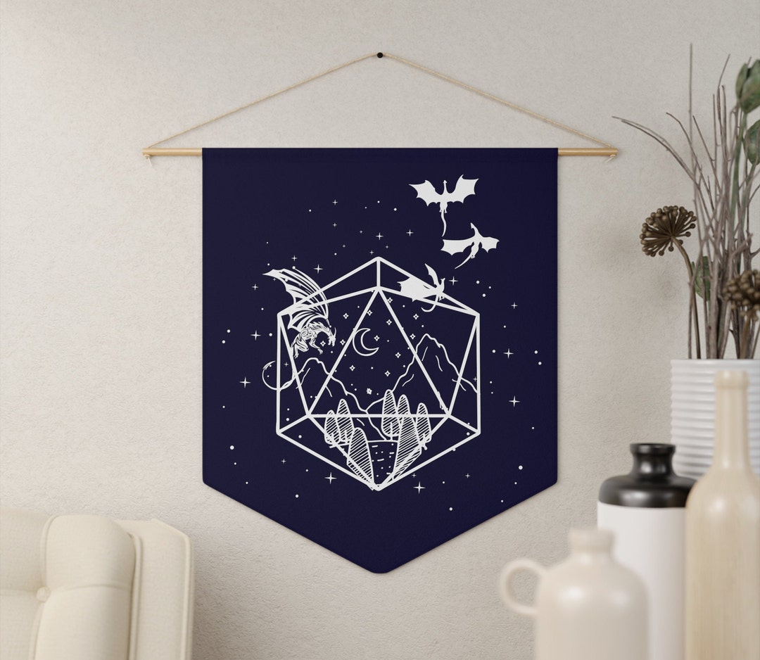 Dnd Flag, Dnd Pennant, Dnd Wall Art, Dnd Tapestry, Dnd Wall Decor, Dnd ...