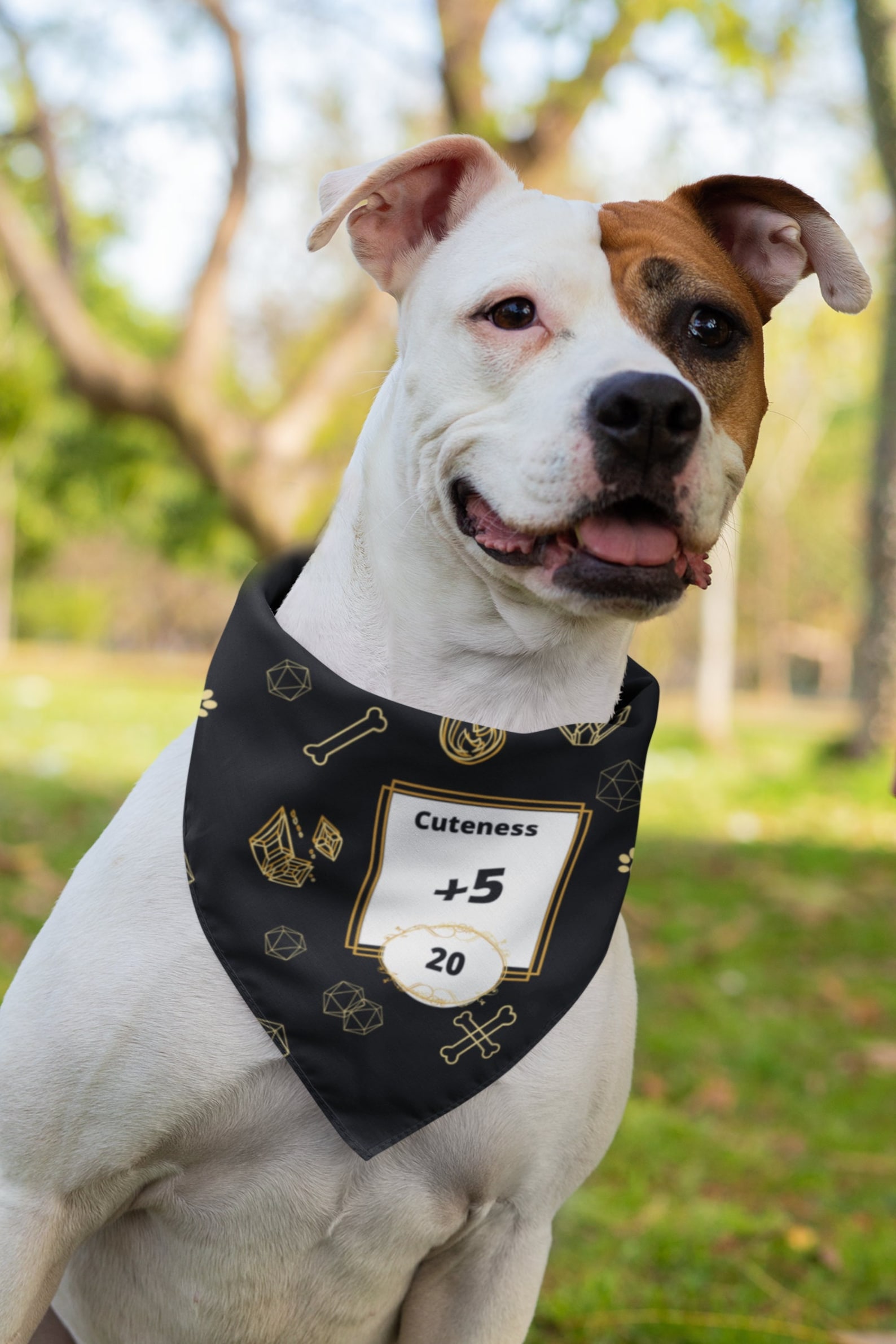 Dnd Dog Bandana, Dnd Collar, Cuteness Stats Dog Bandana, Pet Bandana ...
