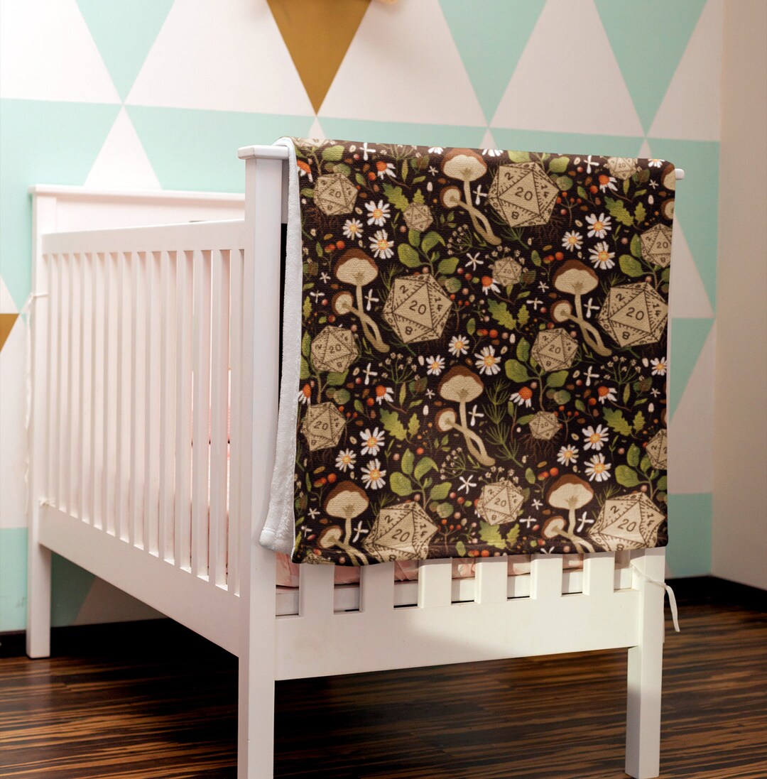 Dnd Baby Blanket, Dnd Druid Blanket, Baby Dnd Gift, D20 Blanket, Ranger ...