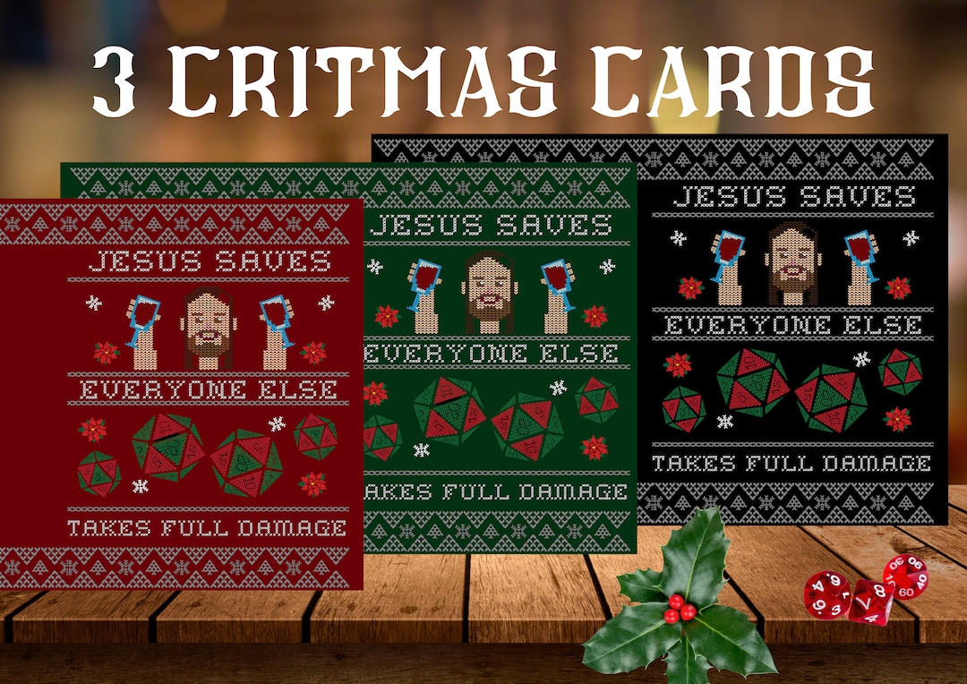 Dnd Printable Christmas Card, Dnd Critmas Card, Dnd Digital Card, Dnd ...