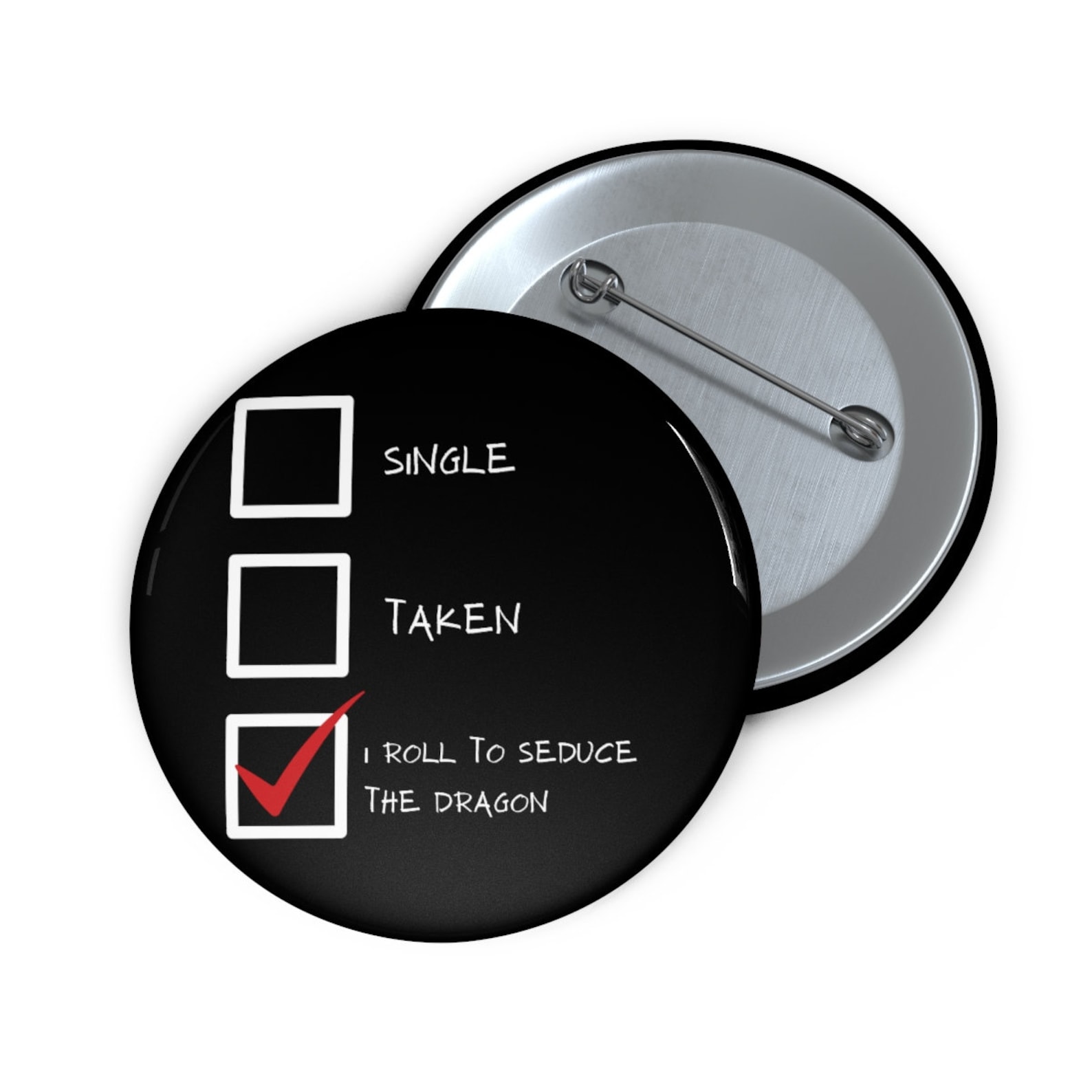 Dnd Badge Role to Seduce the Dragon Dnd Pin DM Badge DND - Etsy