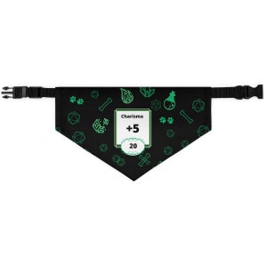 Dnd Dog Bandana, Dnd Collar, Charisma Stats Dog Bandana, Pet Bandana ...