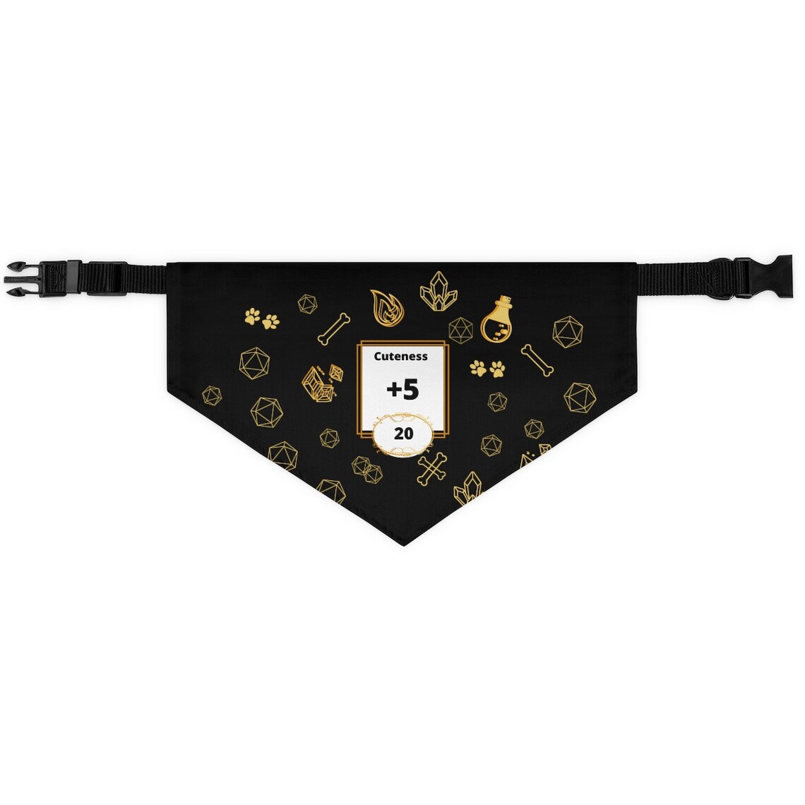 Dnd Dog Bandana Dnd Collar Cuteness Stats Dog Bandana Pet | Etsy