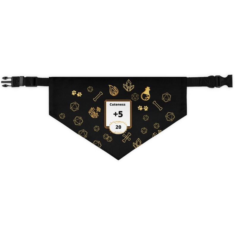 Dnd Dog Bandana Dnd Collar Cuteness Stats Dog Bandana Pet | Etsy