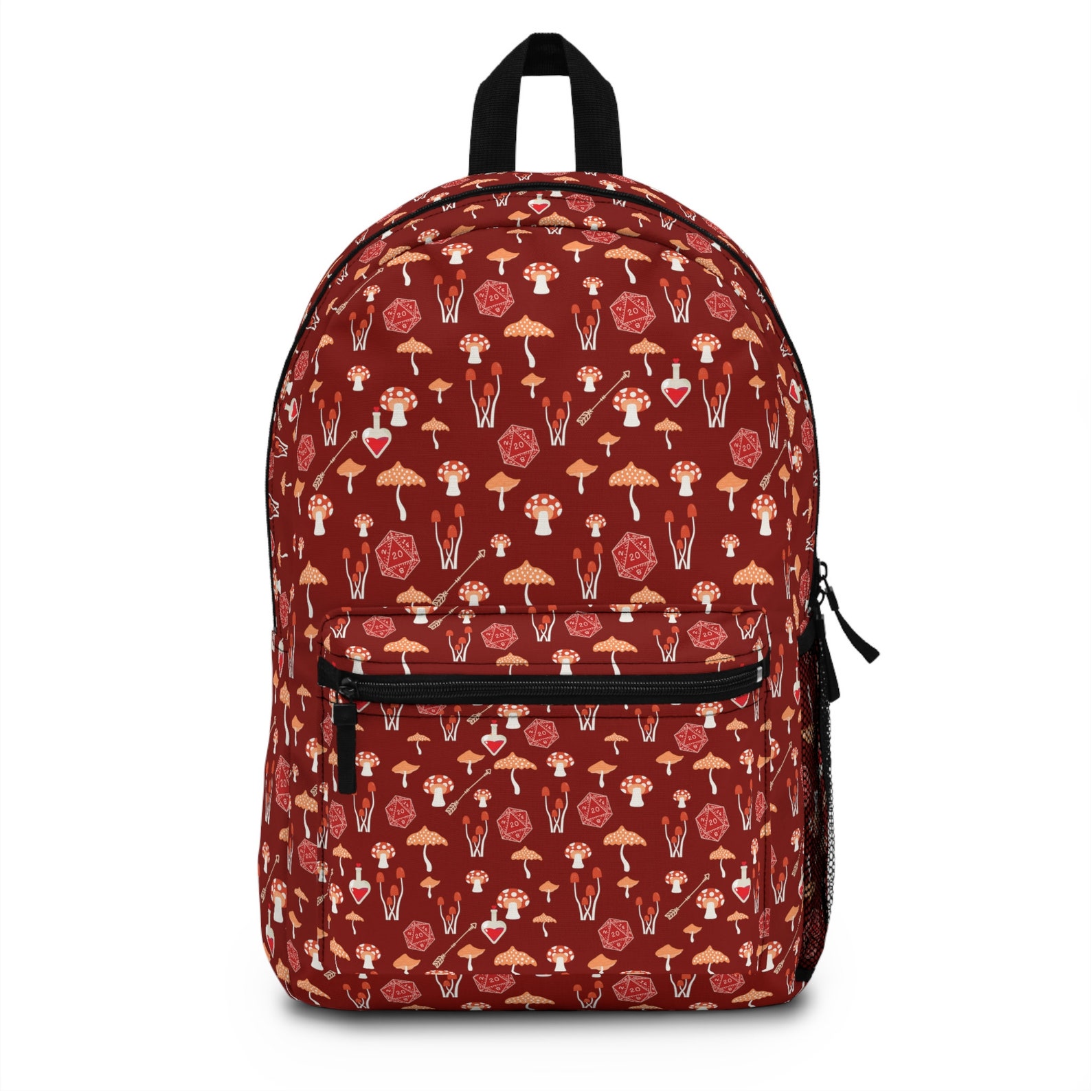 Dnd Backpack Dnd Laptop Bag Backpack Mushrooms D20 Backpack - Etsy