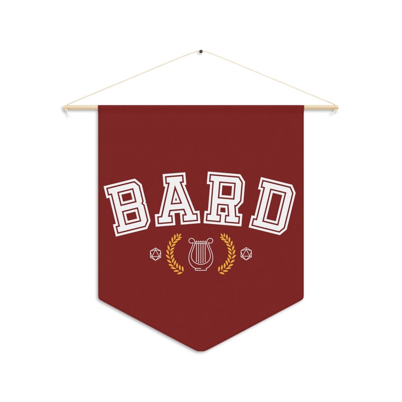 Dnd Flag, Dnd Bard Wall Decor, Dnd Bard Pennant, D&D Game Room Decor ...