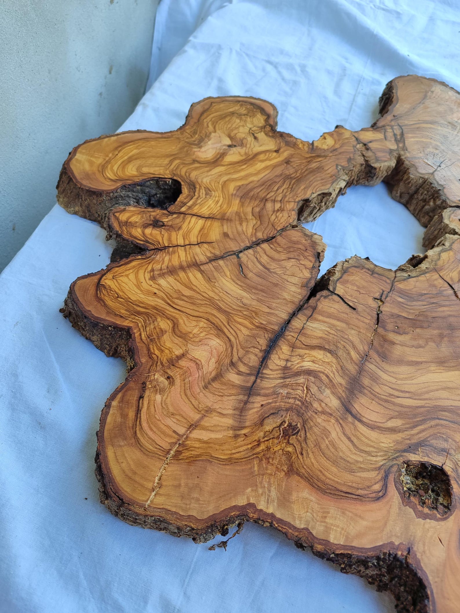 Rare Olive Wood Slab 51x51cm | Live Edge for Epoxy Resin & Coffee Table ...