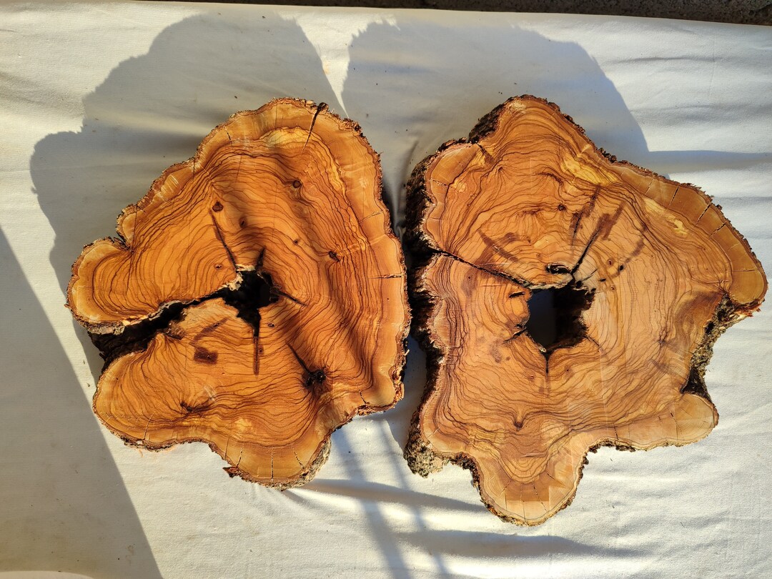 20'' / 53 Cm Set of 2 Turkish Mediterranean Olive Wood, Olive Wood for ...