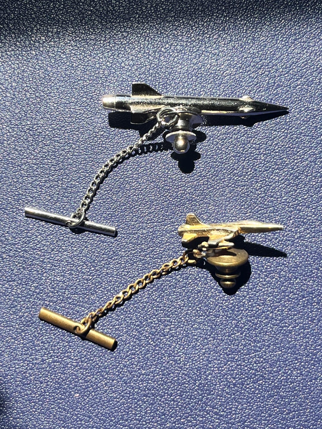 Vintage Aviation Tie Tacks: NASA Shuttle & Jet Fighter Set - Etsy