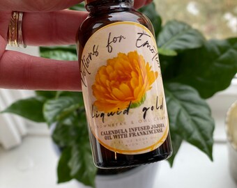 CALENDULA INFUSED OIL 100% Pure Cold Pressed Organic Natural by Liquid ...