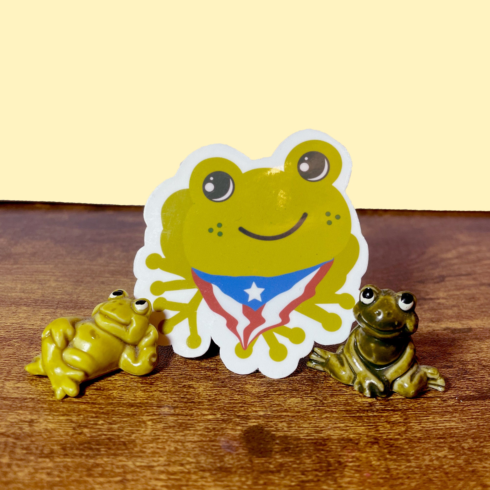 Cute Puerto Rican Coqui Wearing Puerto Rico Flag Bandana | Etsy