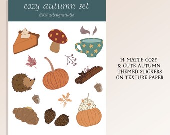 Cozy Forest Animals Fall Planner Stickers Fall Animals - Etsy