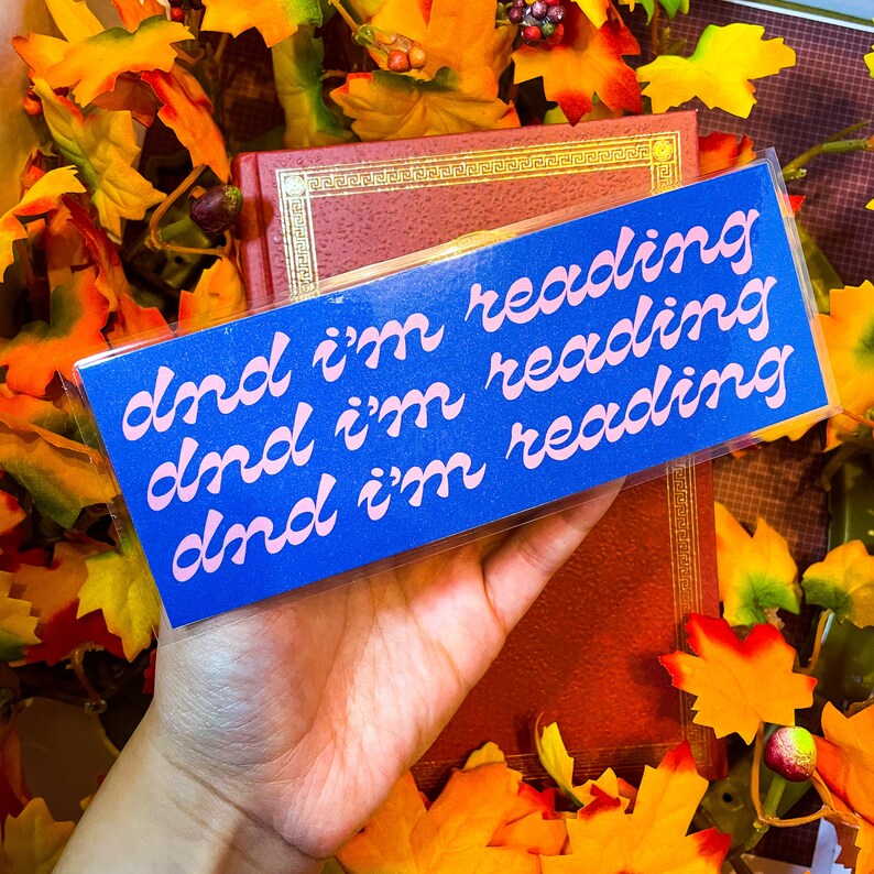 Do Not Disturb Im Reading Bookmark DND Bookmark Blue and - Etsy