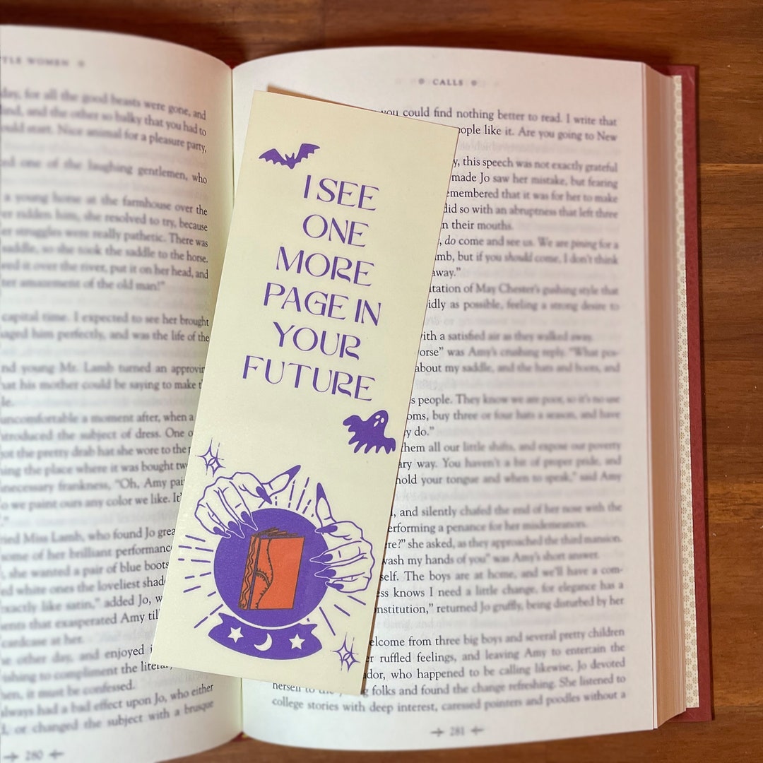 One More Page Laminated Bookmark, Fortune Teller Crystal Ball Bookmark ...