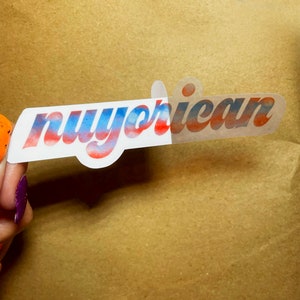 Nuyorican Clear Sticker, Puerto Rico, New Yorker Puerto Rican | Die Cut ...