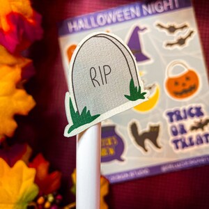 Halloween Night Sticker Sheet | Spooky Stickers for Journal ...