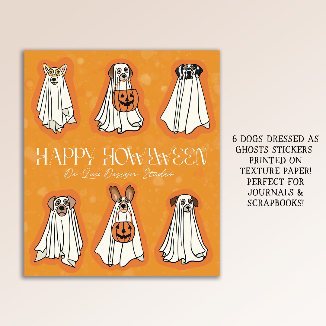 Ghost Dogs | Ghost Pets Sticker Sheet | Halloween Pets | Spooky Animal ...