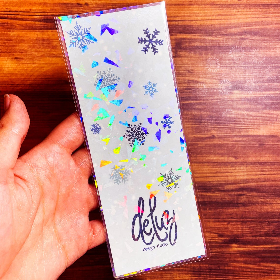 Winter Wonderland Snowman Holographic Laminated Bookmark Cute - Etsy