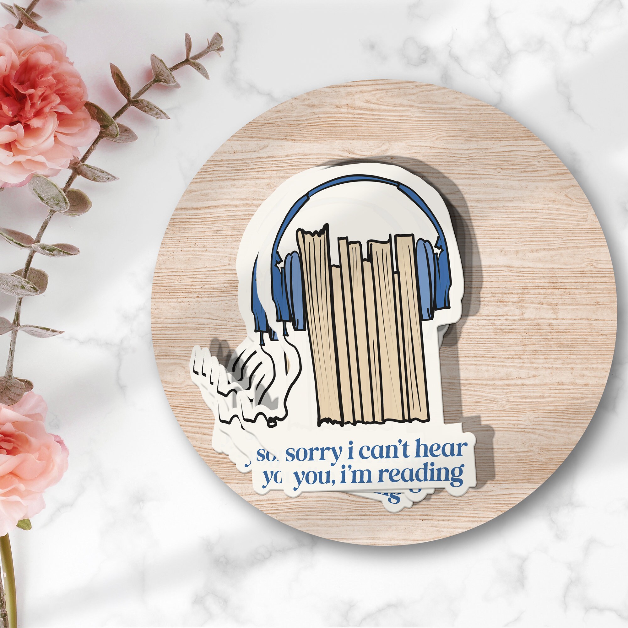 Sorry, I Can’t Hear You I’m Reading | Audiobook Sticker | Audio ...