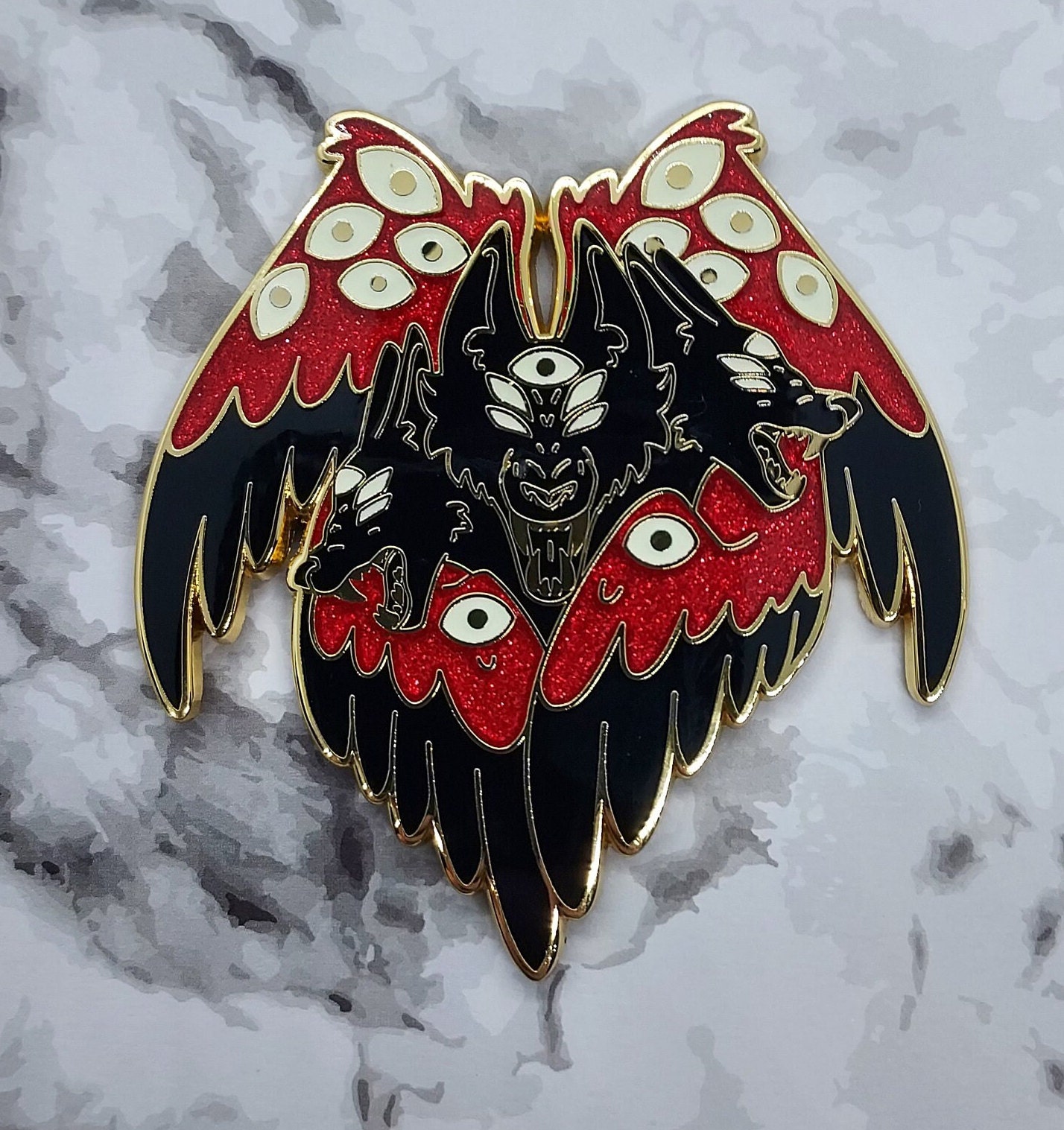 Glow Glitter Winged Cerberus Biblically Inspired - Etsy