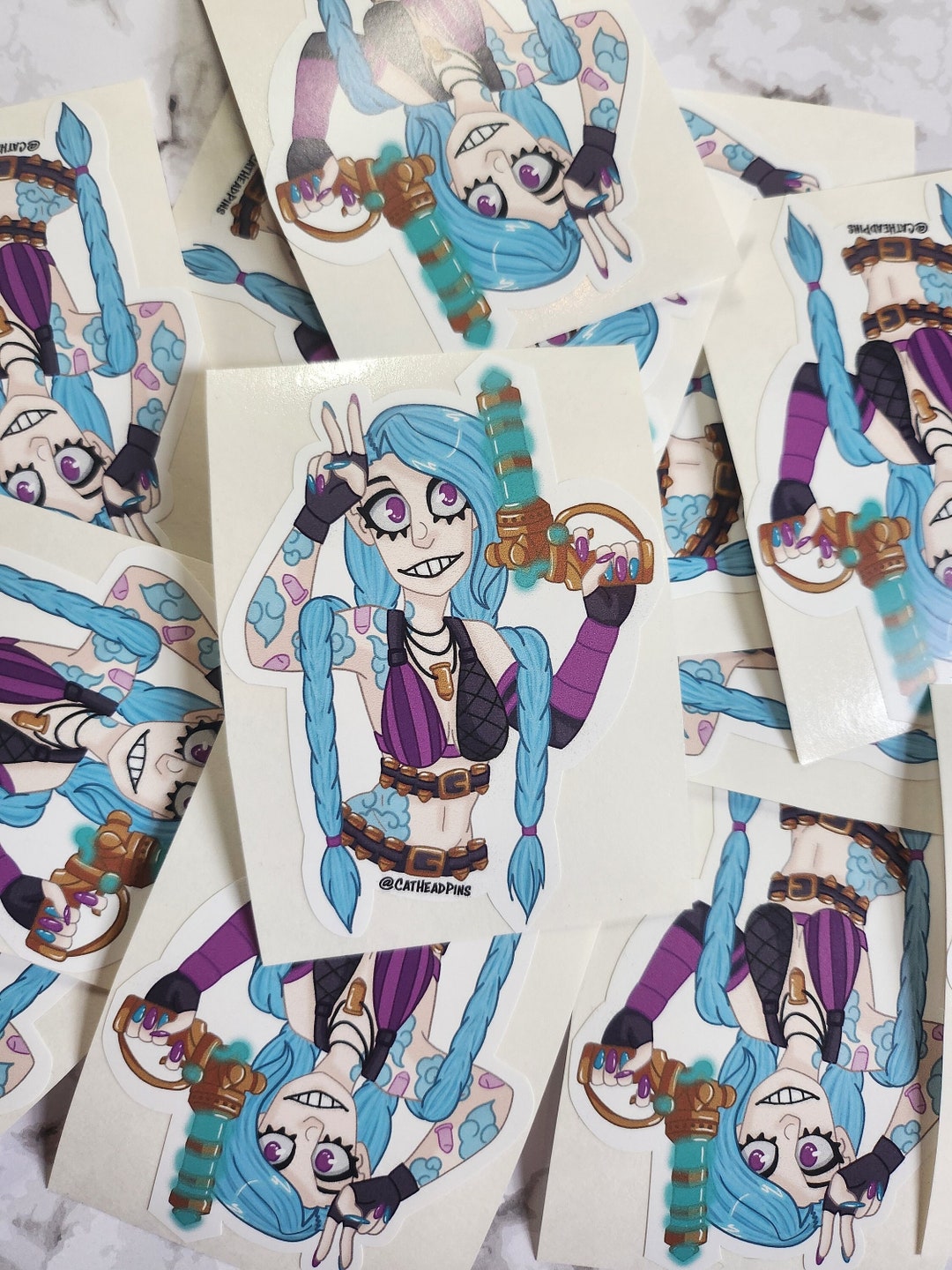 Jinx League of Legends Easy Peel Matte Vinyl Sticker - Etsy