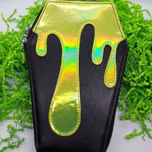 Holographic Drippy Gothic Slime Coffin Shoulder Wrist Clutch Wallet ...