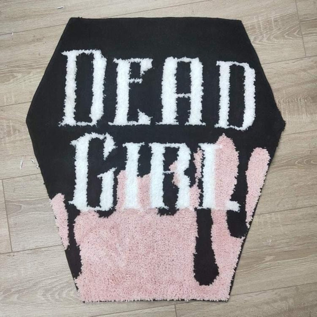 Gothic Coffin "dead Girl" Tufted Goth Coffin Rug - Etsy