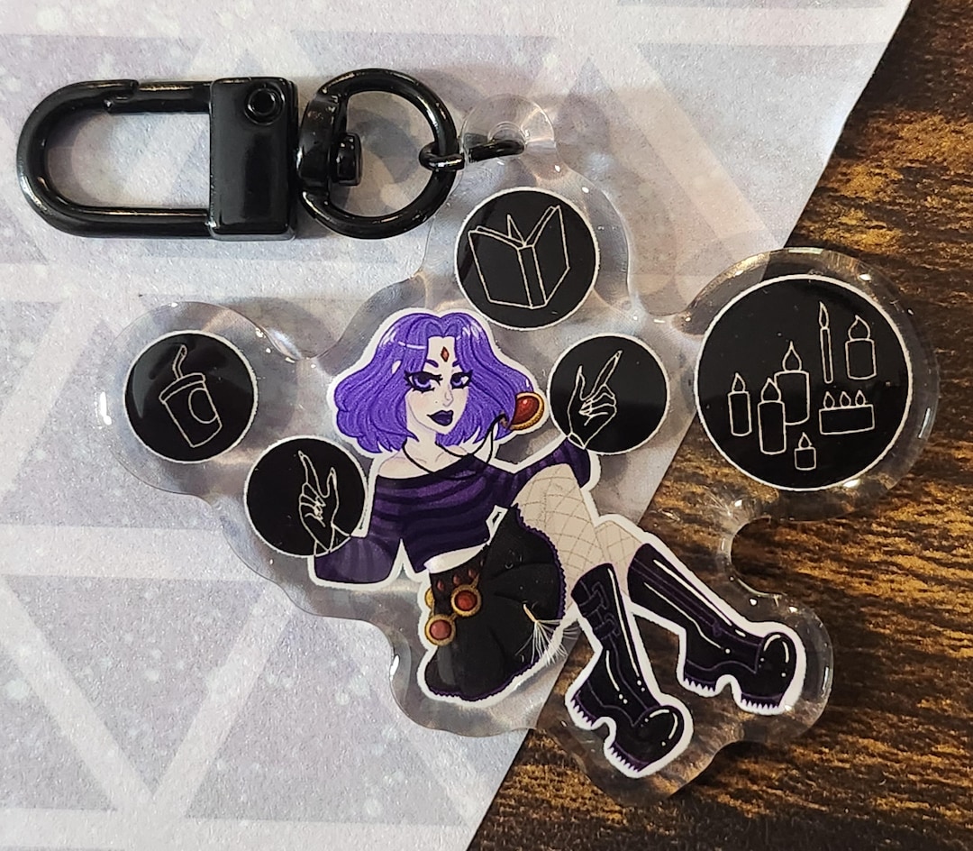 Floating Raven Casual Teen Titans Keychain - Etsy