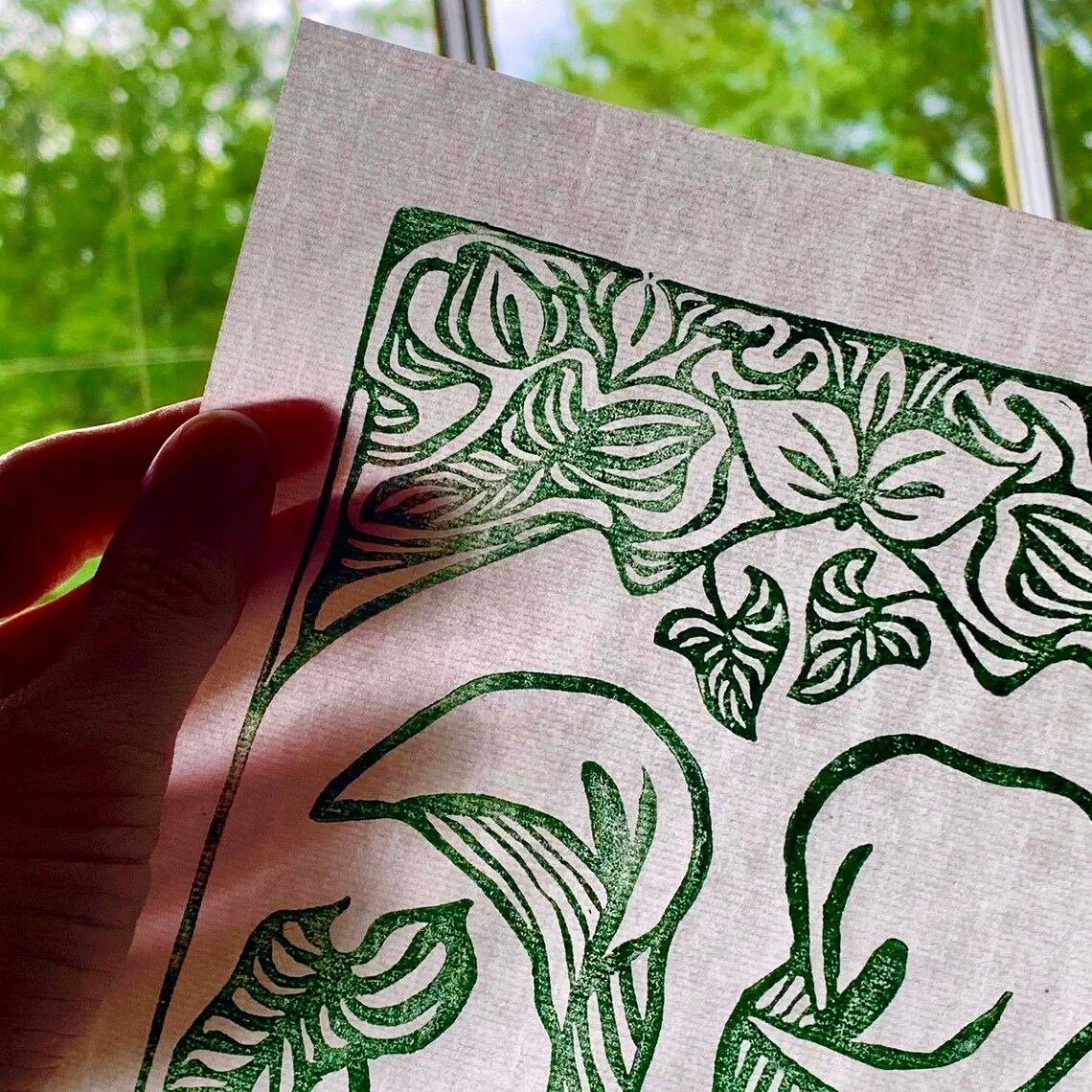 Calla Lilies Linocut Print | Etsy