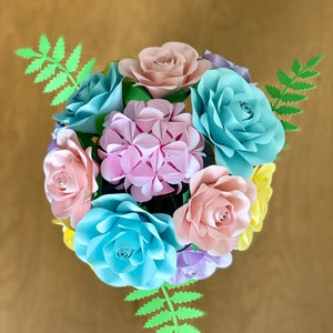Colorful Paperflowers, Handmade Paperflowers, 3D Paper Flowers, Pastel ...