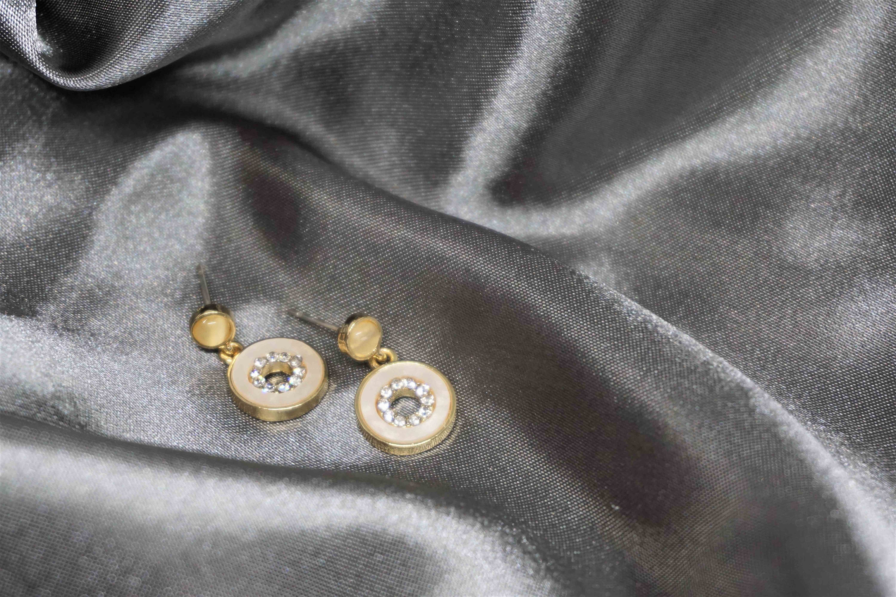 Stars Circle Oorbellen, Natuurlijke Opaal Stud Oorbellen, Edelsteen ...