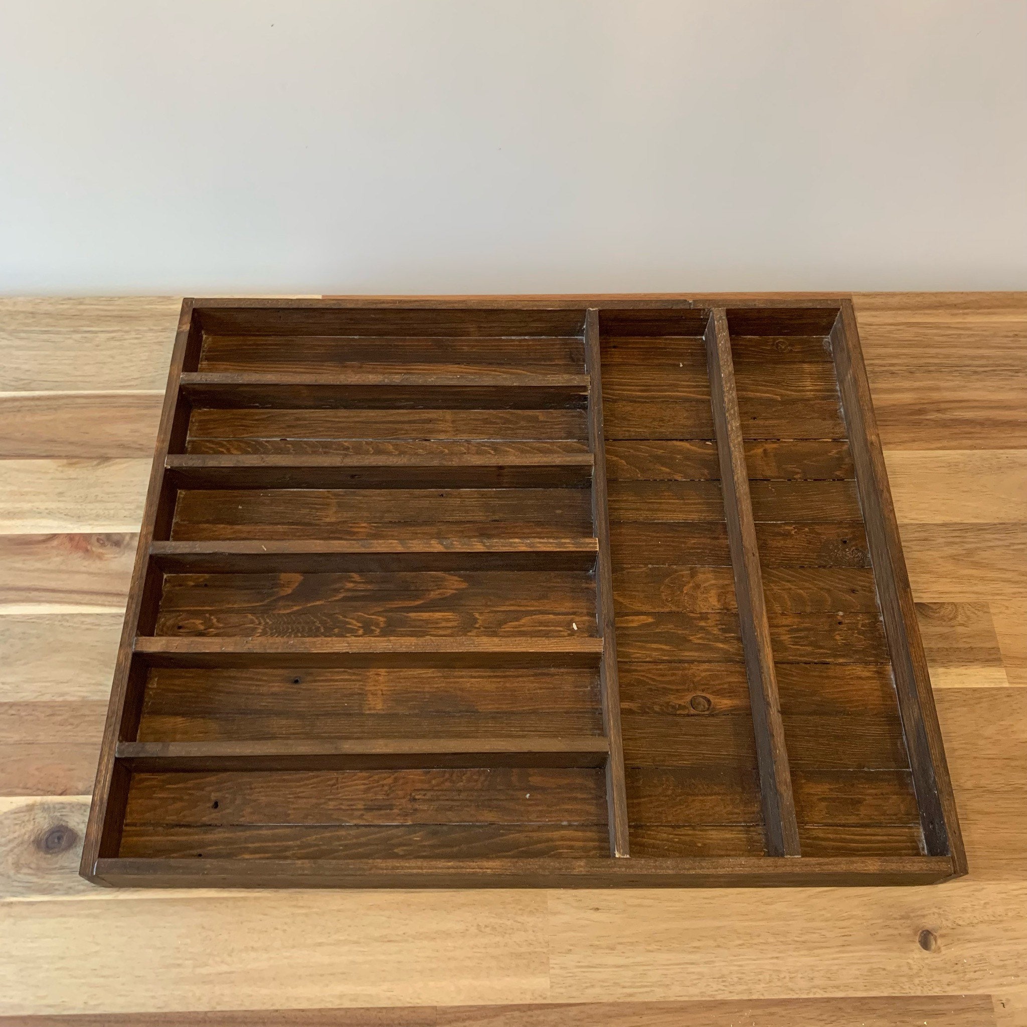 Custom Wooden Silverware Drawer Organizer large - Etsy